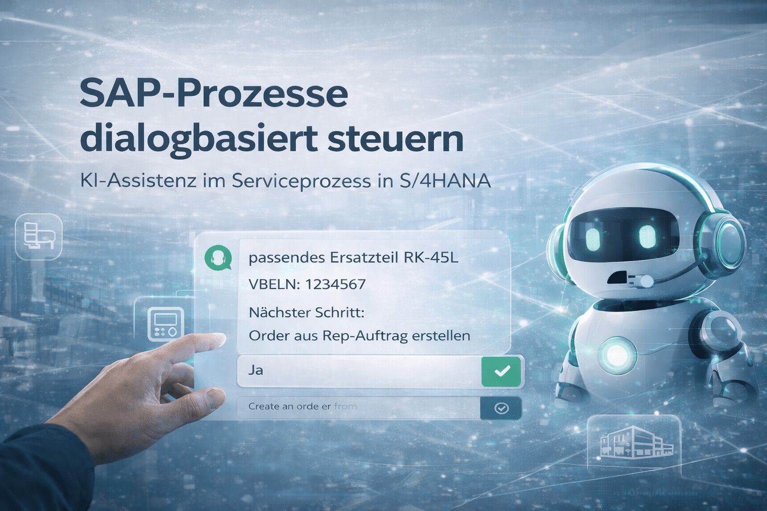 Dialogbasierte Prozesssteuerung in SAP S/4HANA mit KI Assistenz